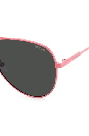 POLAROID 60mm Polarized Aviator Sunglasses