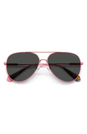 POLAROID 60mm Polarized Aviator Sunglasses