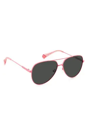 POLAROID 60mm Polarized Aviator Sunglasses