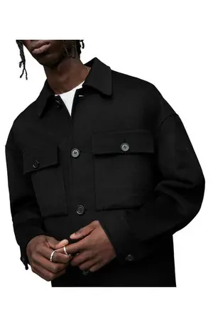 ALLSAINTS Broderick Recycled Wool Blend Shirt Jacket