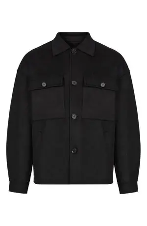 ALLSAINTS Broderick Recycled Wool Blend Shirt Jacket