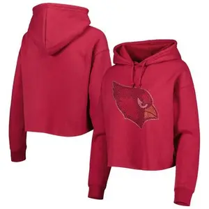 CUCE Arizona S Crystal Logo Cropped Pullover Hoodie - Cardinal