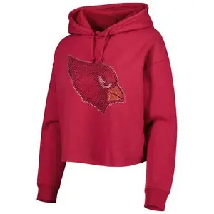 CUCE Arizona S Crystal Logo Cropped Pullover Hoodie