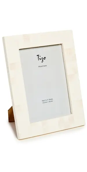 TIZO DESIGN Resin Block Frame White 5x7