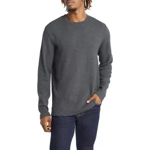 Travis Mathew Cloud Waffle Crewneck Tee Charcoal