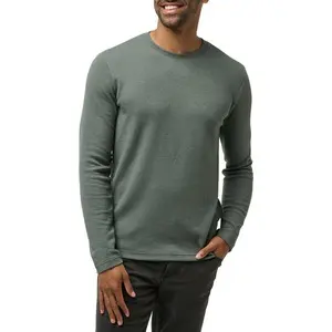 Travis Mathew Cloud Waffle Crewneck Tee - Dark Olive