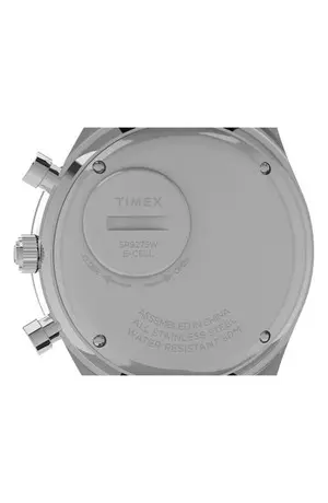 TIMEX® Chronograph Leather Strap Watch