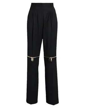 Dolce & Gabbana Virgin Wool Wide Leg Trousers