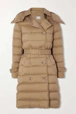 Burberry Hooded Quilted Shell Down Coat
