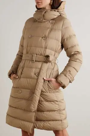 Burberry Hooded Quilted Shell Down Coat