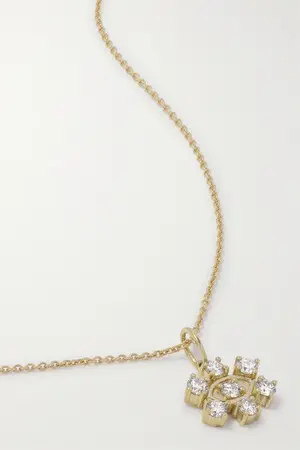 SYDNEY EVAN Small Eye 14-karat Diamond Necklace - Gold