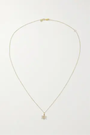 SYDNEY EVAN Small Eye 14-karat Diamond Necklace