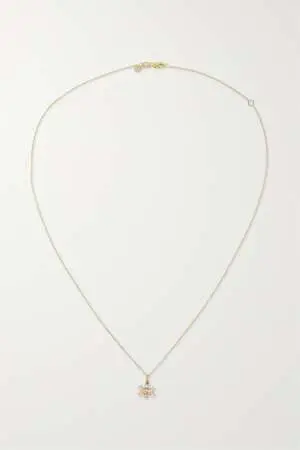 SYDNEY EVAN Small Eye 14-karat Diamond Necklace