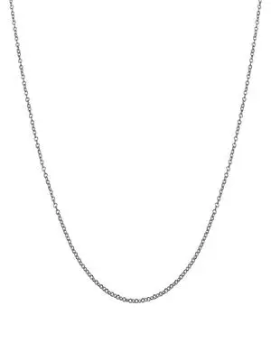 ORADINA 14k White Solid Gold Rimini Rolo Chain - White Gold
