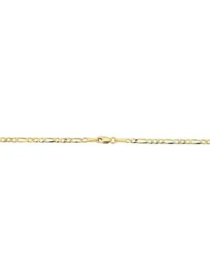 ORADINA 14k Yellow Solid Gold Florentine Figaro Petite Bracelet