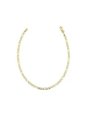 ORADINA 14k Yellow Solid Gold Florentine Figaro Petite Bracelet