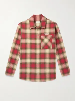 Moncler Checked Cotton-flannel Shirt - Red