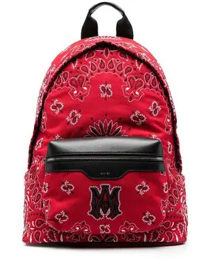 Amiri Bandanna Embroidered Backpack - Red