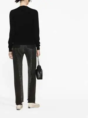 Play Comme Des Garcon Logo-patch Cardigan - Black