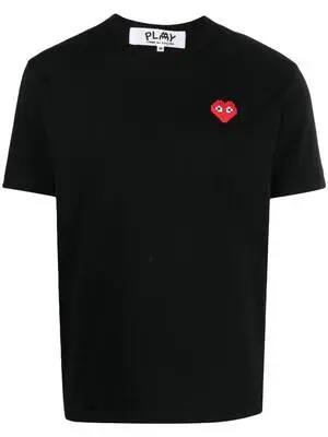 Play Comme Des Garcon Logo-patch Cotton T-shirt