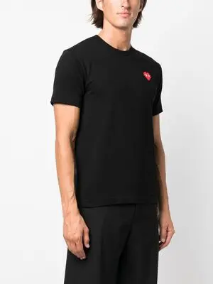 Play Comme Des Garcon Logo-patch Cotton T-shirt