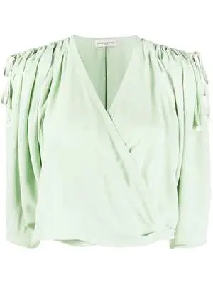 Veronique Leroy Ruched Wrap Blouse
