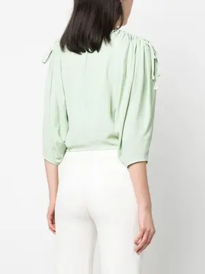 Veronique Leroy Ruched Wrap Blouse