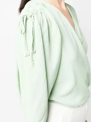 Veronique Leroy Ruched Wrap Blouse