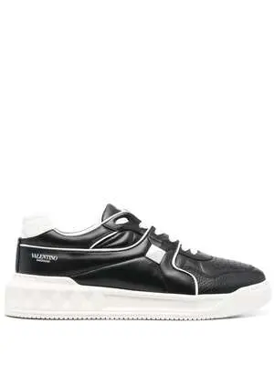Valentino Garavani One Stud Low-top Nappa Sneakers - Black