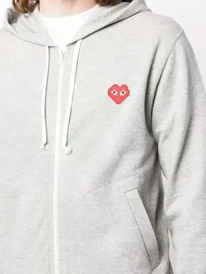 Play Comme Des Garcon Logo-patch Zip-up Hoodie