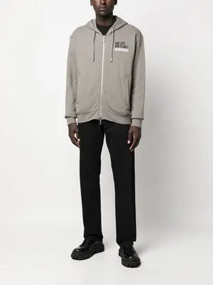 Dsquared2 Logo Print Zip-up Hoodie