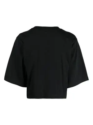AGNES B. Graphic Print Cropped T-shirt