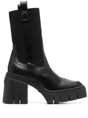 Furla Ridged 95mm Block-heel Boots