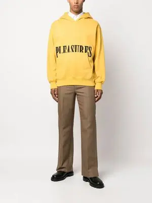 PLEASURES Logo-embroidered Hoodie