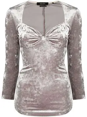Isabel Marant Étoile Gubaia Velvet Top - Grey