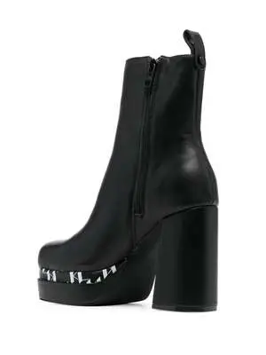 Karl Lagerfeld Monogram-print Platform Boots