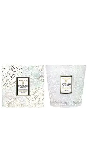 Voluspa 3 Wick Hearth Candle In White