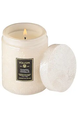 Voluspa Small Jar Candle In Cream - Santal Vanille