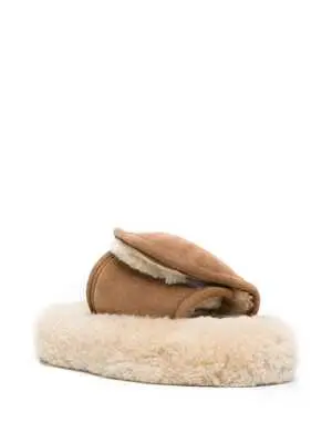 Natasha Zinko Touch-strap Shearling Slides