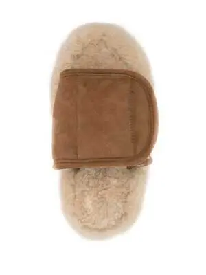 Natasha Zinko Touch-strap Shearling Slides