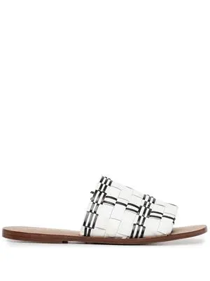 MADISON.MAISON Interwoven Leather Sandals - White