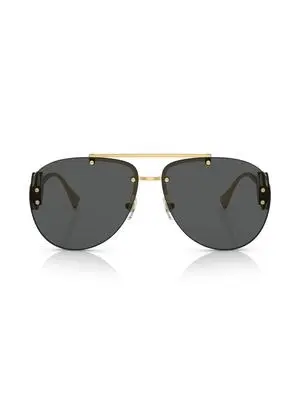Versace Medusa Head Pilot-frame Sunglasses - Gold
