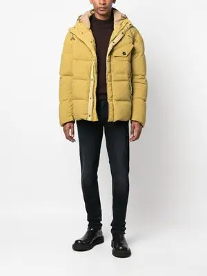 TEN C Hooded Down Puffer Jacket - Green