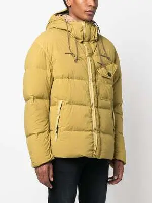 TEN C Hooded Down Puffer Jacket - Green