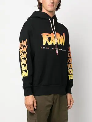 Aries Logo Print Hoodie