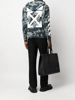 Off-White Arrows-motif Drawstring Hoodie - Grey