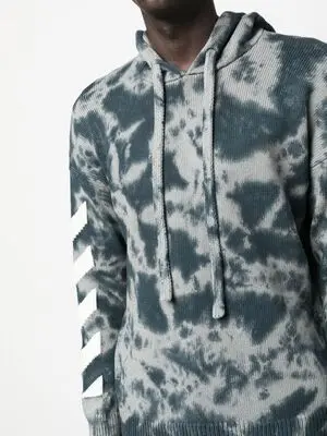 Off-White Arrows-motif Drawstring Hoodie - Grey
