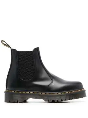 Dr. Martens Leather Round-toe Boots - Black
