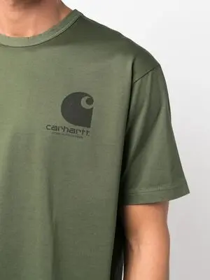 Junya Watanabe Logo-print Cotton T-shirt - Green