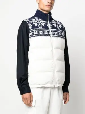Brunello Cucinelli Fair Isle Panelled Gilet